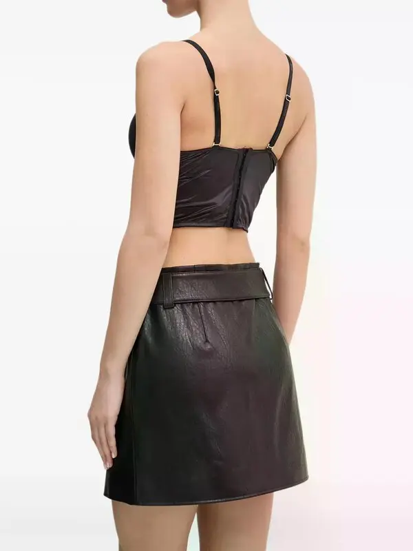 Hugo Belted Zip-front Mini Skirt
