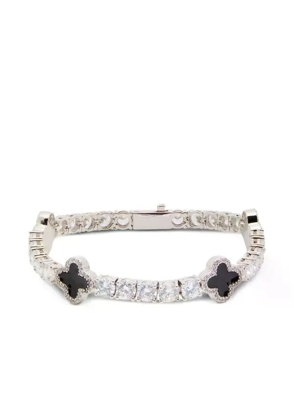 CERNUCCI Motif Clover Tennis Bracelet - Silver