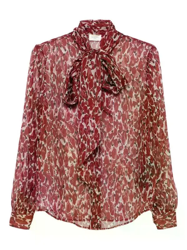 Saint Laurent Abstract-pattern Blouse