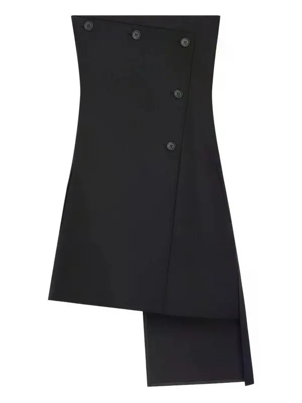 COURREGES Strapless Mini Dress With Button Fastening