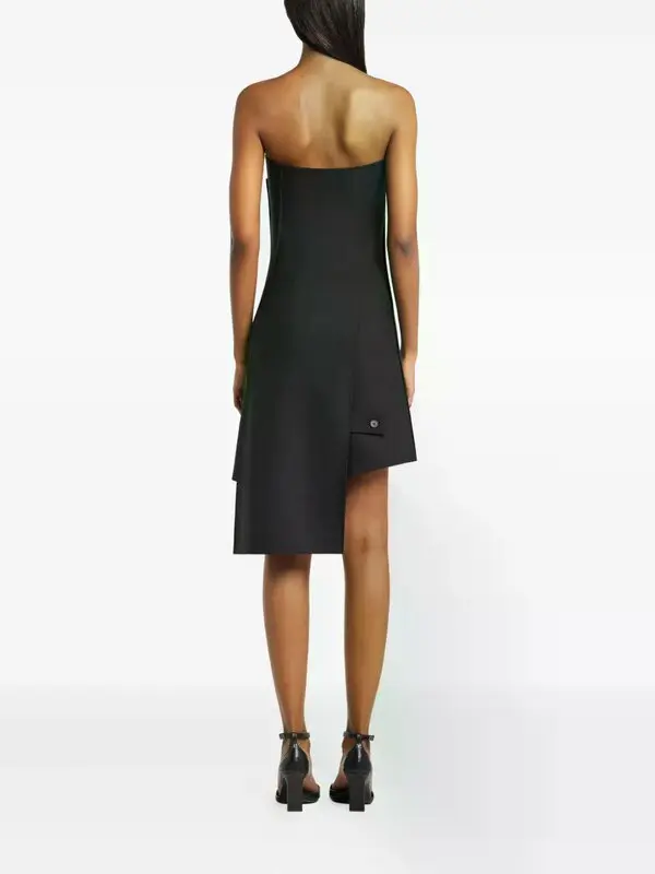 COURREGES Strapless Mini Dress With Button Fastening