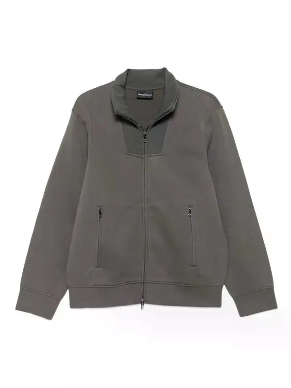 Emporio Armani Zip-front Panelled Sweater