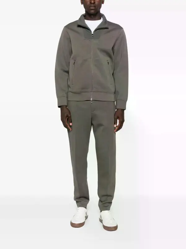 Emporio Armani Zip-front Panelled Sweater