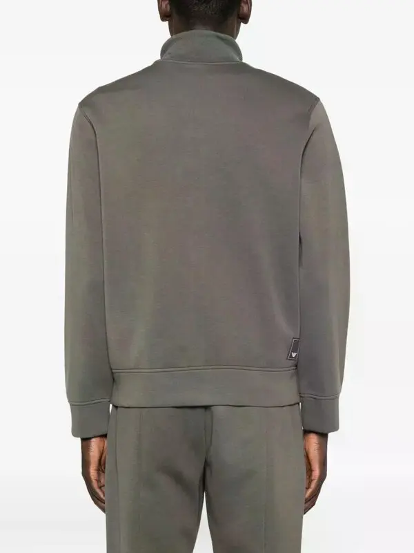 Emporio Armani Zip-front Panelled Sweater