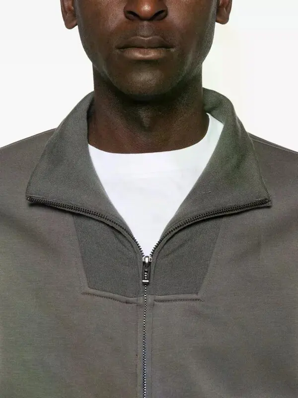 Emporio Armani Zip-front Panelled Sweater