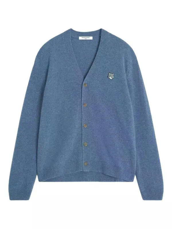 Maison Kitsuné Fox Head-patch Wool Cardigan