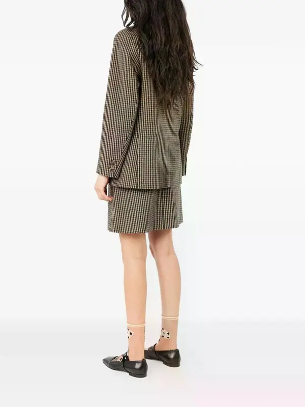 A.p.c. Gingham-check Double-breasted Coat