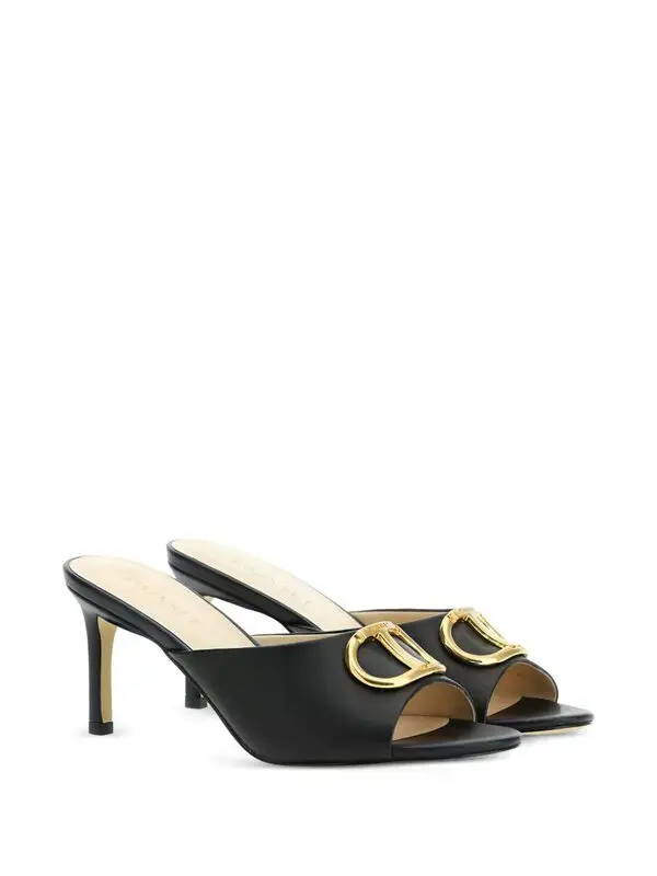 TWINSET 70mm Leather Heeled Sandals