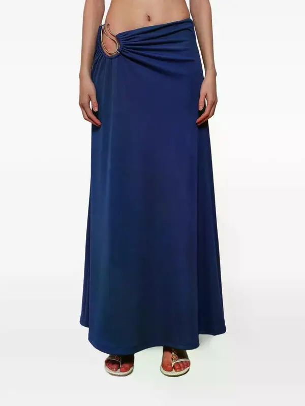Christopher Esber Ruched Ring-detail Maxi Skirt