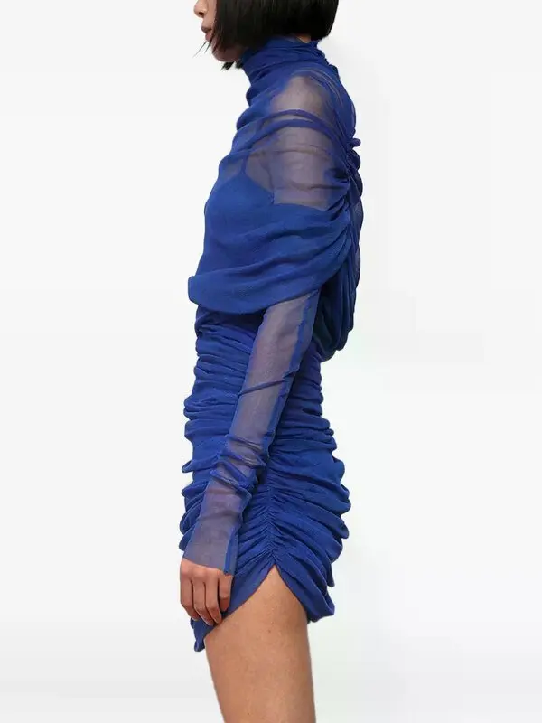 Christopher Esber Sheer Draped Mini Dress