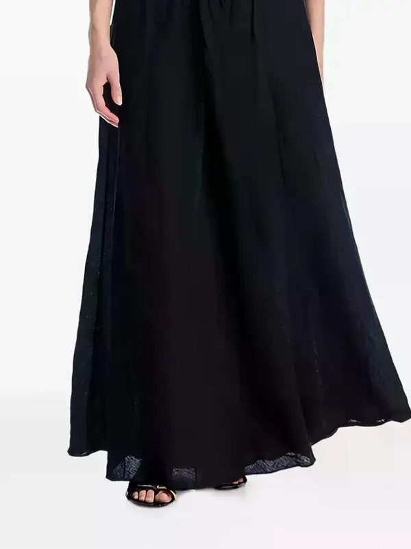 Johanna Ortiz Linen-cotton Blend Maxi A-line Skirt - Black