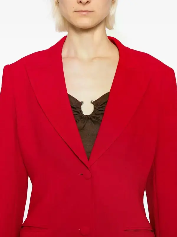 BLAKLACE Single-breasted Blazer - Red