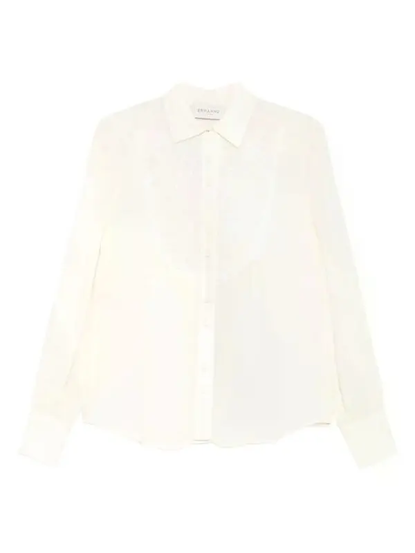 ERMANNO FIRENZE Embroidered Collar Shirt