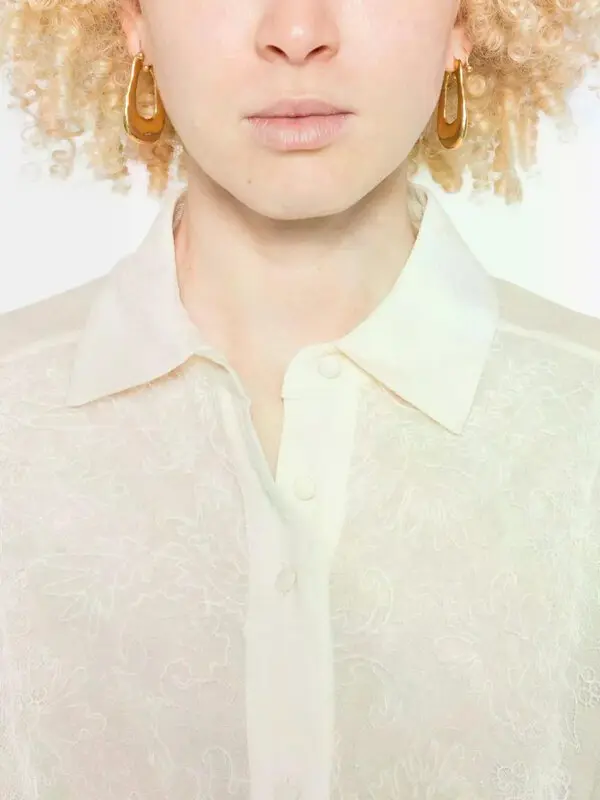 ERMANNO FIRENZE Embroidered Collar Shirt