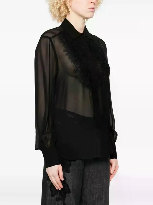 ERMANNO FIRENZE Embellished Button-down Blouse