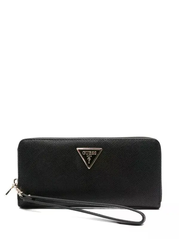 Guess Maxi Laurel Logo-plaque Wallet - Black