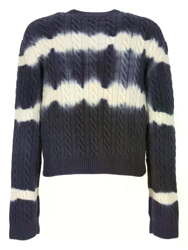 Off-White Cable-knit Tie-dye Sweater
