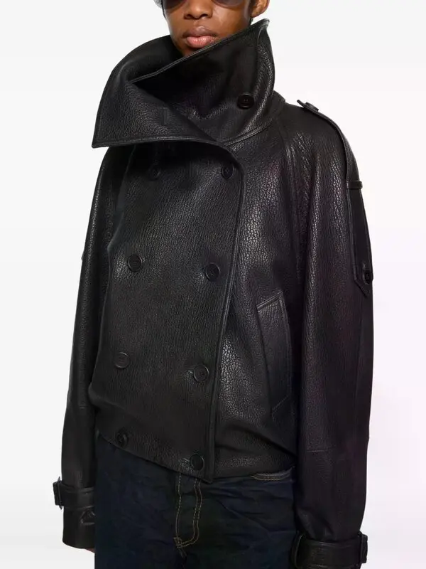 Acne Studios Leather Double-breasted Jacket