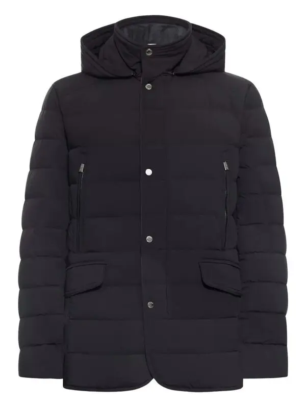 MOORER Quilted Hooded Jacket