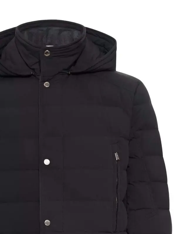 MOORER Quilted Hooded Jacket