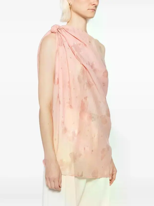 BLAKLACE Butterfly-print Sleeveless Top - Pink