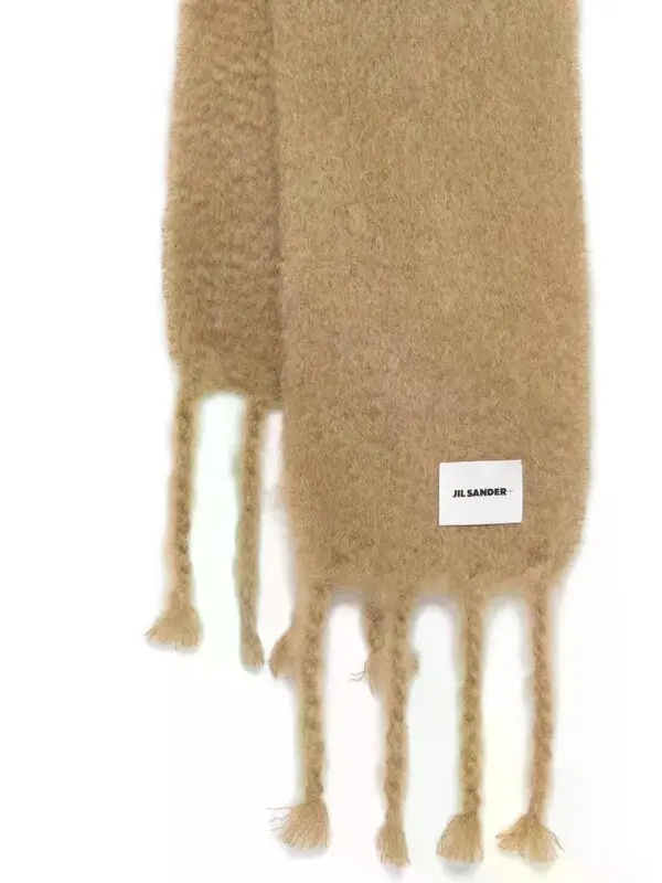JIL SANDER Logo-patch Scarf - Neutrals