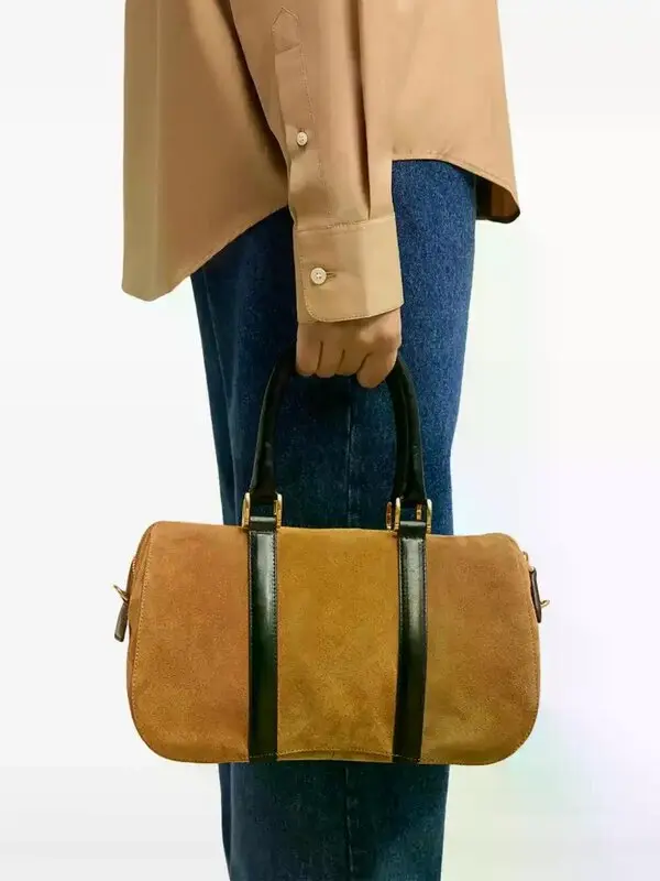 AMI Paris Boston Suede Tote Bag