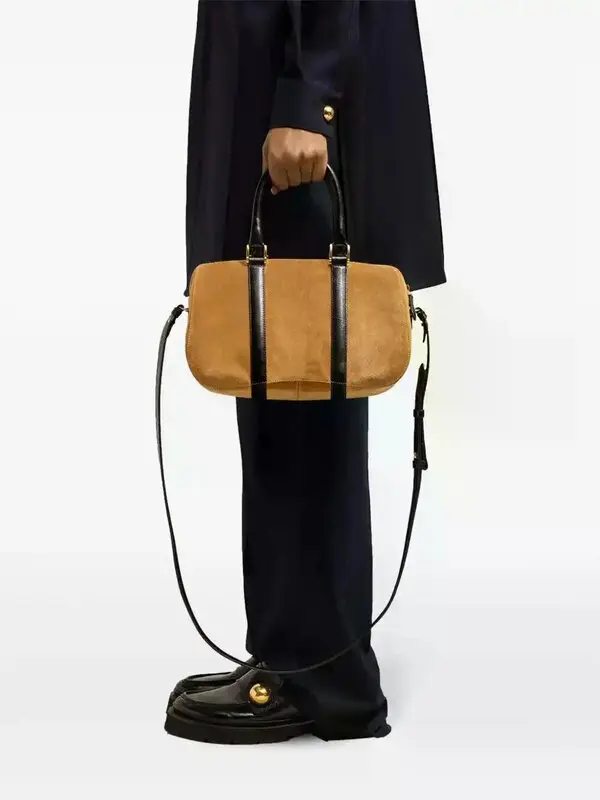 AMI Paris Boston Suede Tote Bag