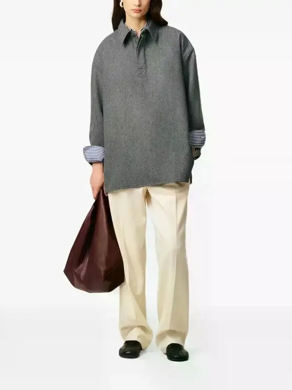 AMI Paris Long-sleeved Wool Polo Shirt