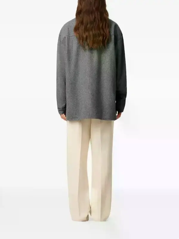 AMI Paris Long-sleeved Wool Polo Shirt