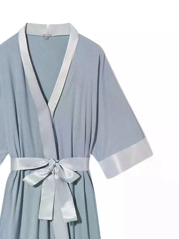 PJ HARLOW DREAMWEAR Satin-trimmed Robe