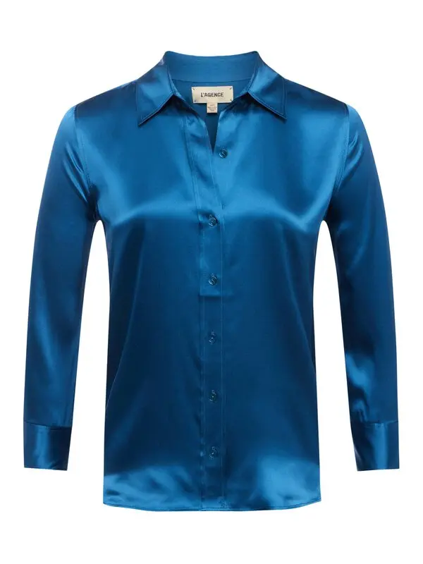 L'Agence Dani Silk Blouse Top