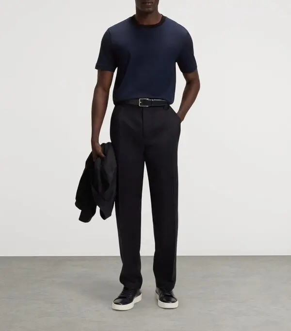 BOSS Mercerised Cotton T-shirt - Blue