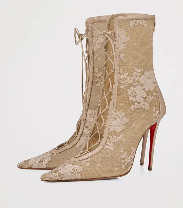 CHRISTIAN LOUBOUTIN Km Lace Ankle Boots