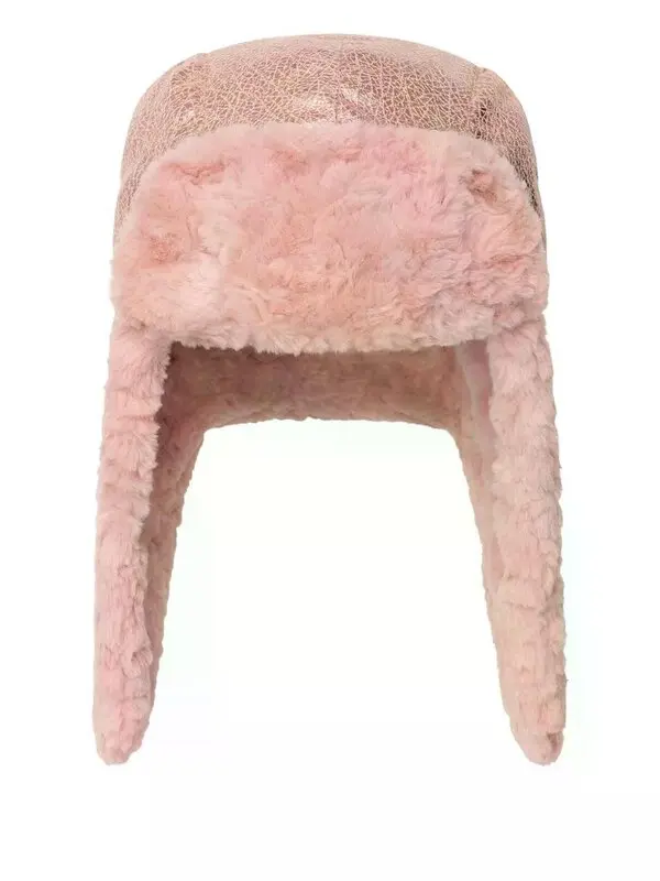 UNREAL FUR Amelia Shearling Trapper Hat - Pink