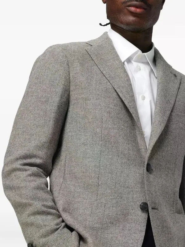 Tagliatore Herringbone Wool Blazer