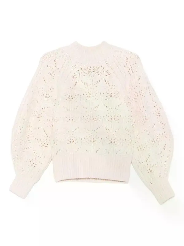 Zimmermann Leaf-pattern High-neck Sweater