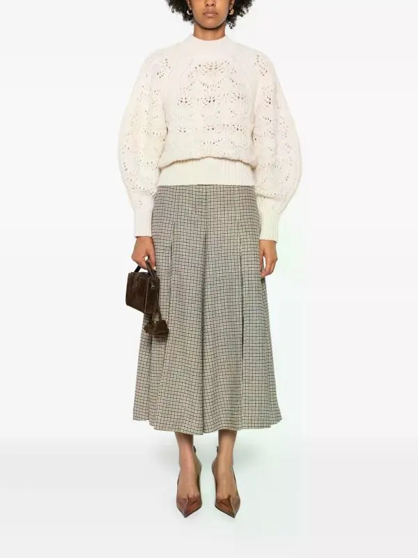 Zimmermann Leaf-pattern High-neck Sweater