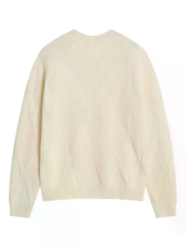 Maison Kitsuné Diamond-pattern Wool Sweater