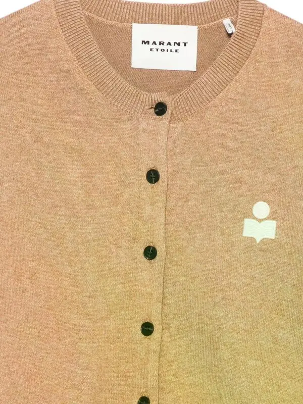 MARANT ETOILE Embroidered-logo Cardigan - Neutrals