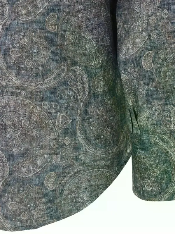 Brunello Cucinelli Paisley-pattern Linen Shirt
