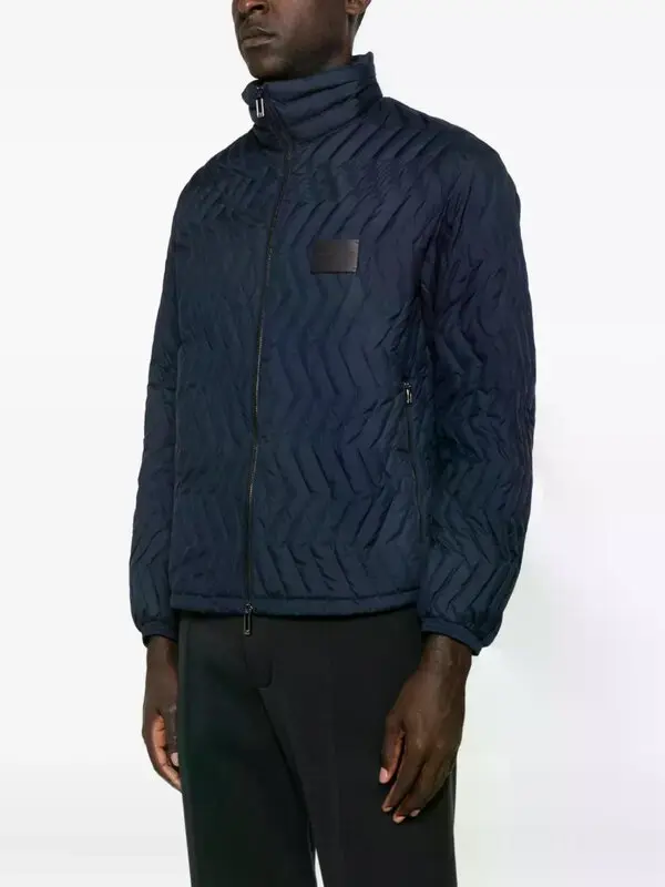 Emporio Armani Quilted Chevron-pattern Jacket