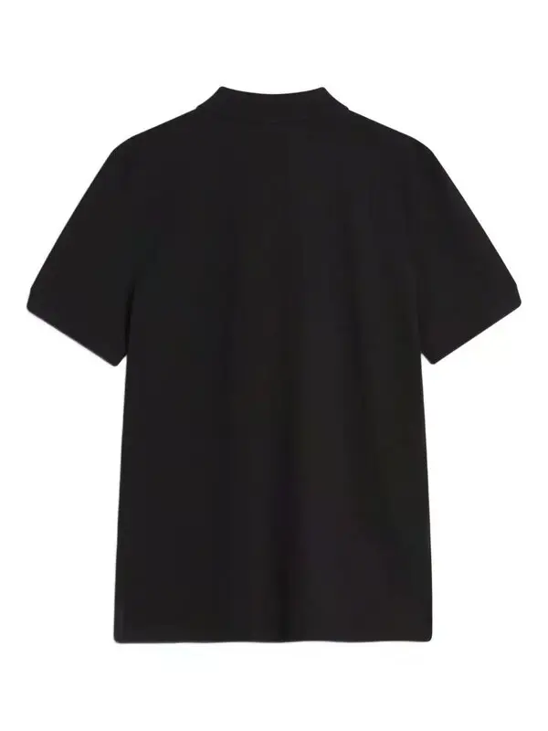 Maison Kitsuné Fox-head Embroidered Polo Shirt - Black
