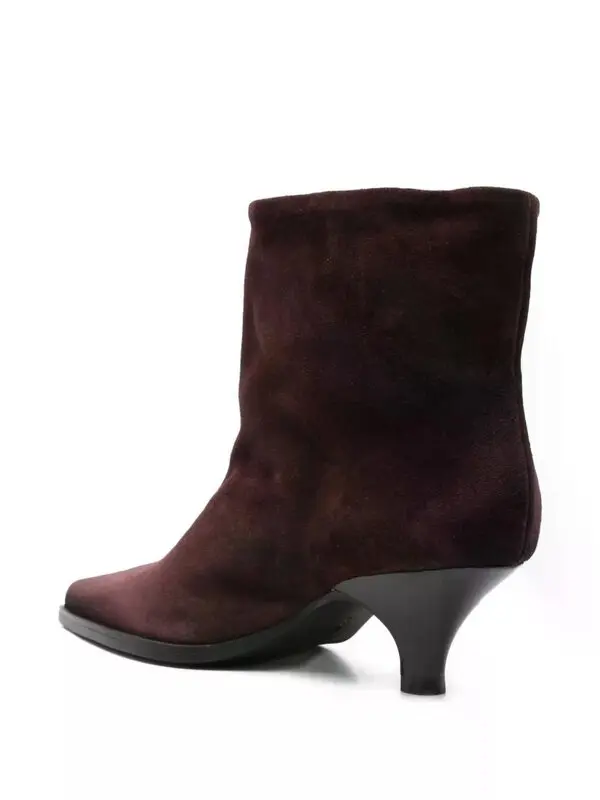 Elena Iachi 50mm Suede Ankle Boots - Red