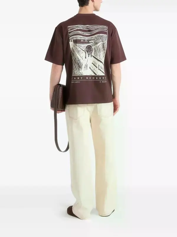 Manière De Voir The Scream Cotton T-shirt - Brown