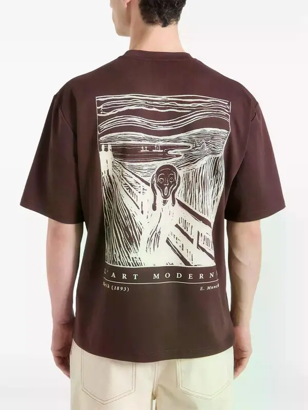 Manière De Voir The Scream Cotton T-shirt - Brown