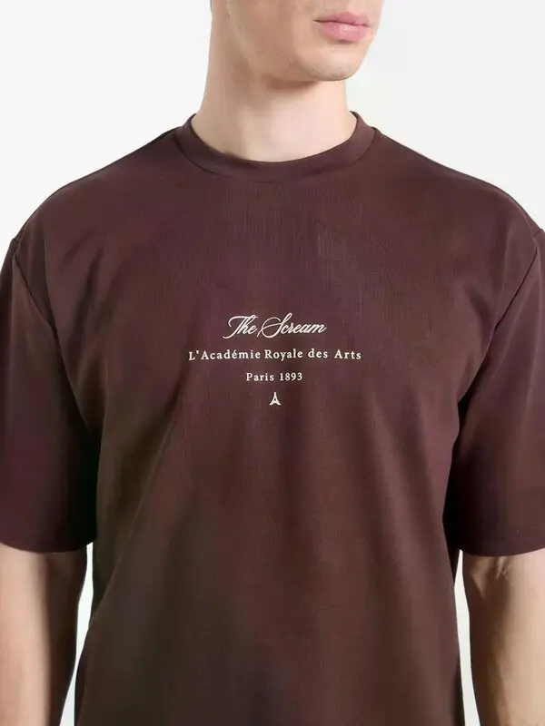 Manière De Voir The Scream Cotton T-shirt - Brown