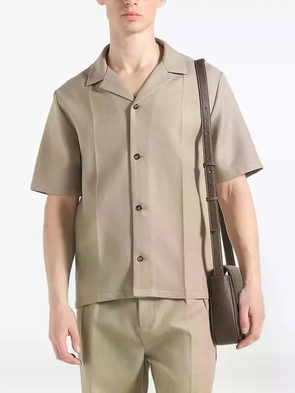 Manière De Voir Felix Tailored Short-sleeves Shirt - Neutrals