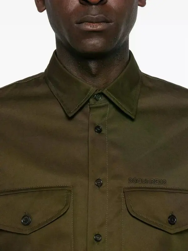 Dsquared2 Utility Double-pocket Cotton Shirt
