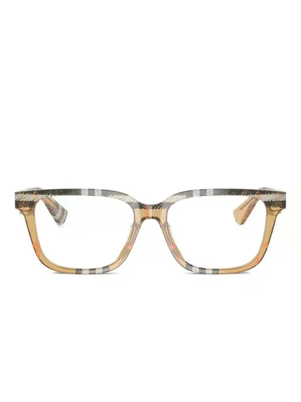 Burberry Be2425d Check Square Glasses - Brown